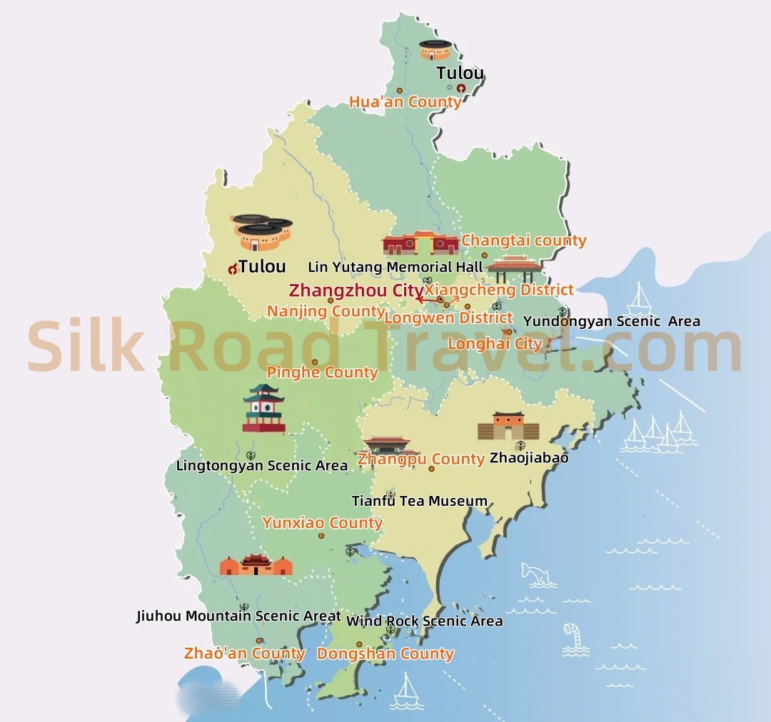 Fujian Maps, Tourist Maps of Fujian-Silk Road Travel
