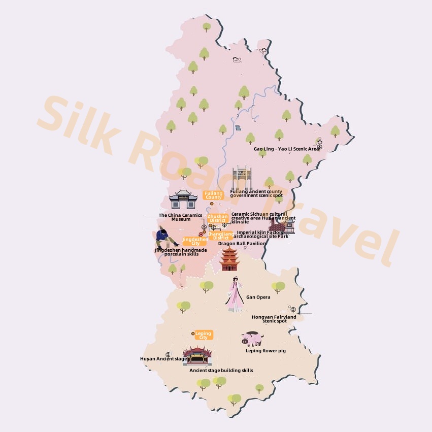 Jiangxi Maps-Silk Road Travel