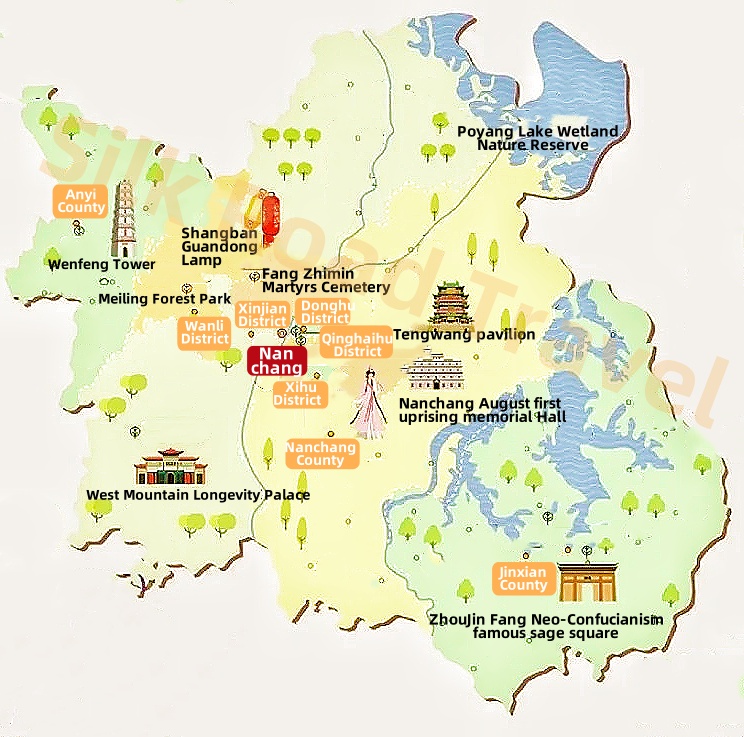 Jiangxi Maps-Silk Road Travel