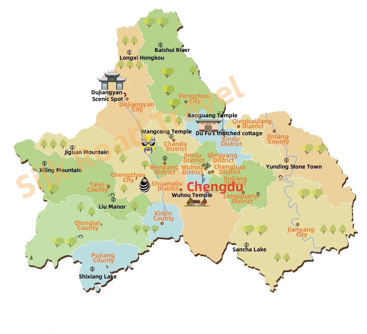 Sichuan Maps-Silk Road Travel