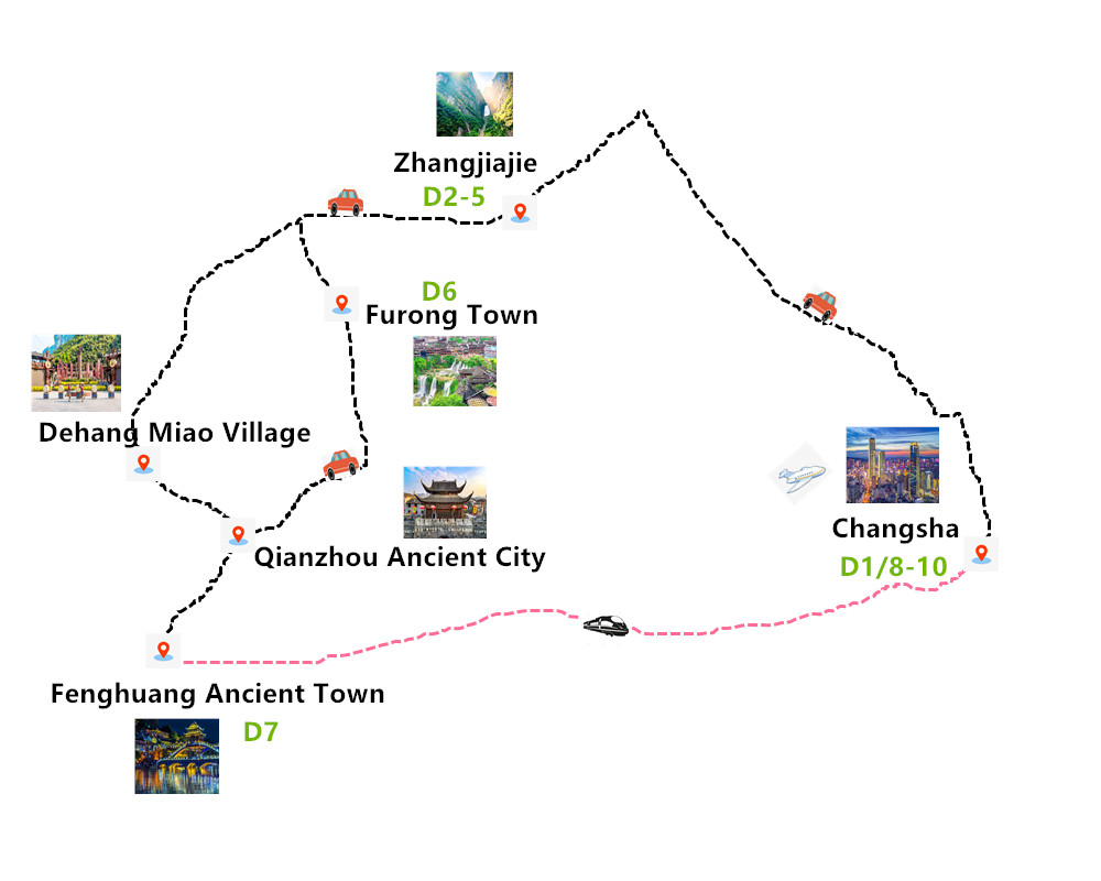 Best Zhangjiajie, Fenghuang, Changsha Tour